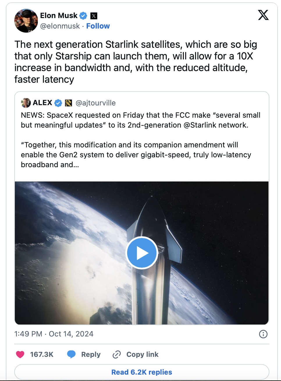 Elon Musk Says SpaceX's Next-Generation Starlink Satellites Will Be 'So ...